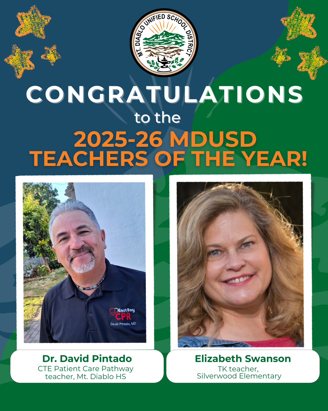 Congratulations to MDUSD's 2025-26 Teachers of the Year! | News Details