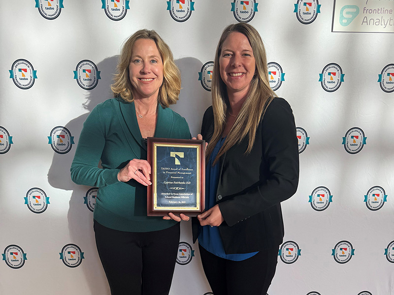 CFISD finance department wins statewide awards | CFISD News Post Details