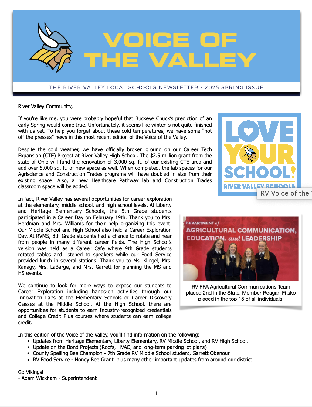 Read the Voice of the Valley Newsletter - Spring 2025 | Post Page