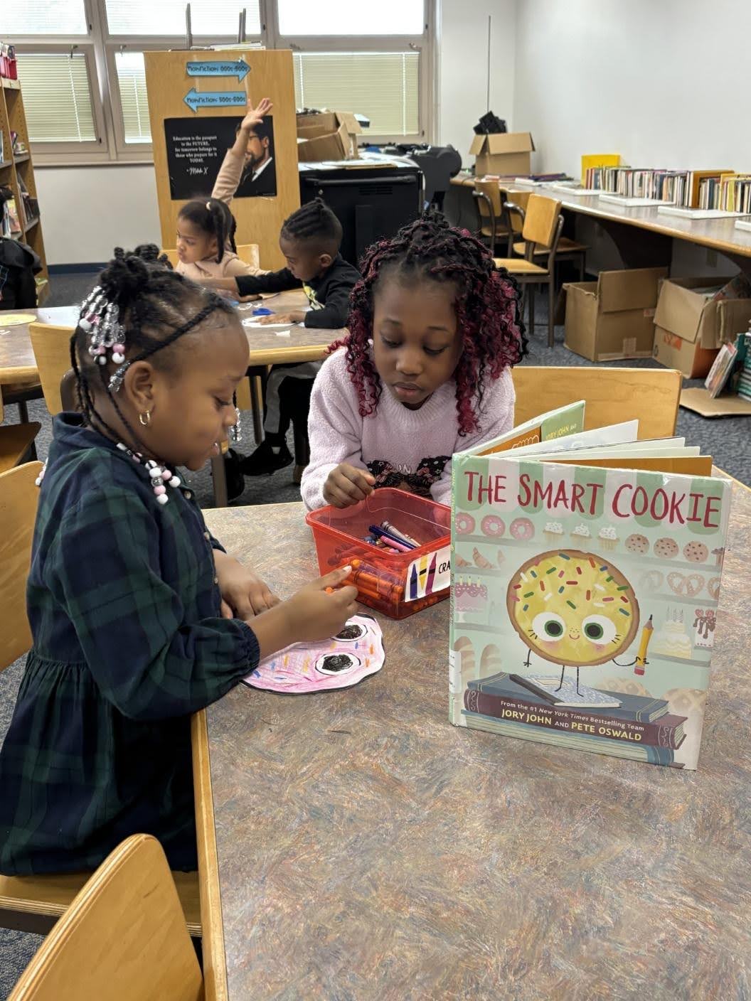 Scholars at Grimes School read "The Smart Cookie" to learn about self ...