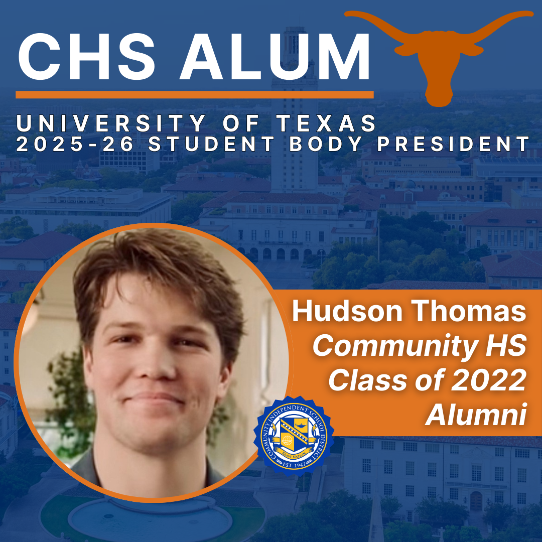 Alumni Wins UT Student Body Race - Community Independent School District