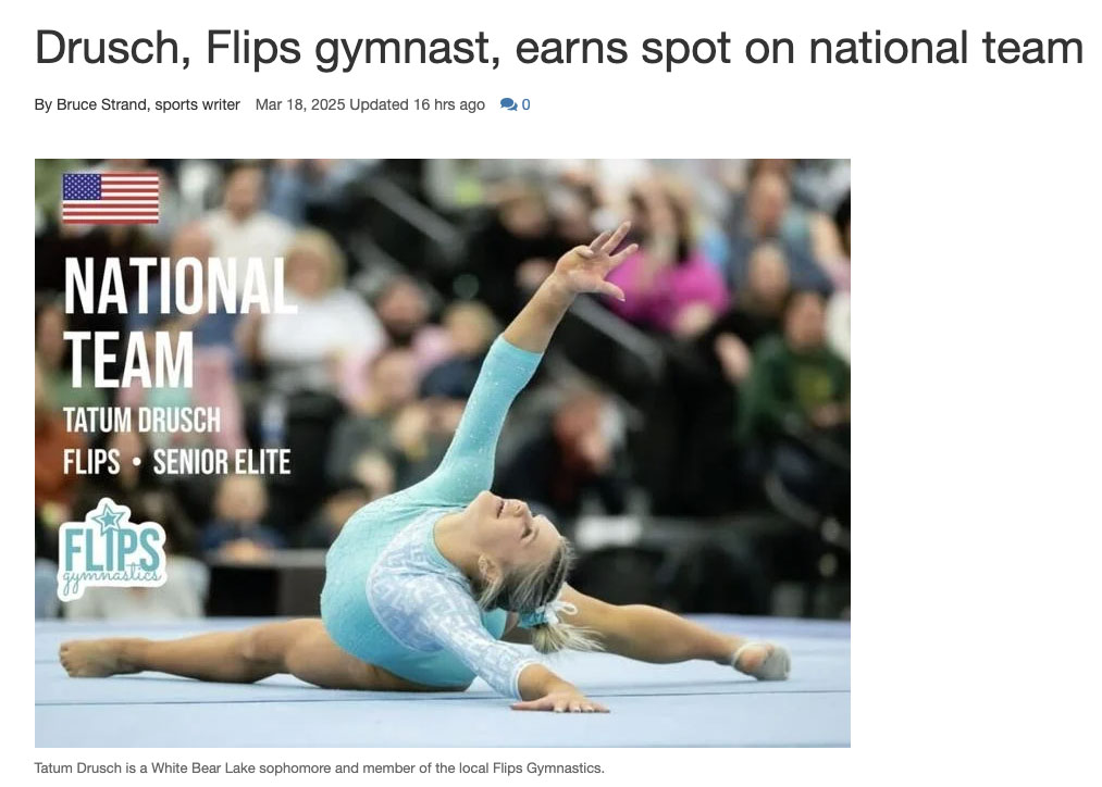 WBLAHS Sophomore Qualifies for National Team | Article