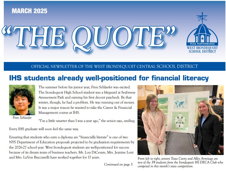 Curriculum Spotlight: IHS students well-positioned for financial literacy | Default Board Post Page