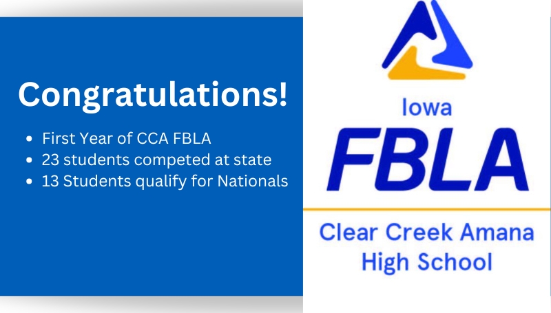 What an incredible first year for Clear Creek Amana FBLA! | Post Details