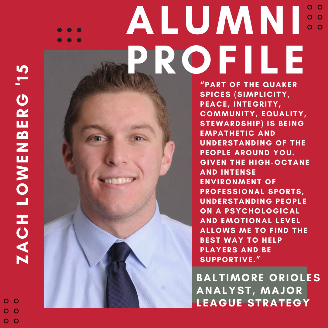 Alumni Profile: Zach Lowenberg '15, Baltimore Orioles, Analyst Major ...