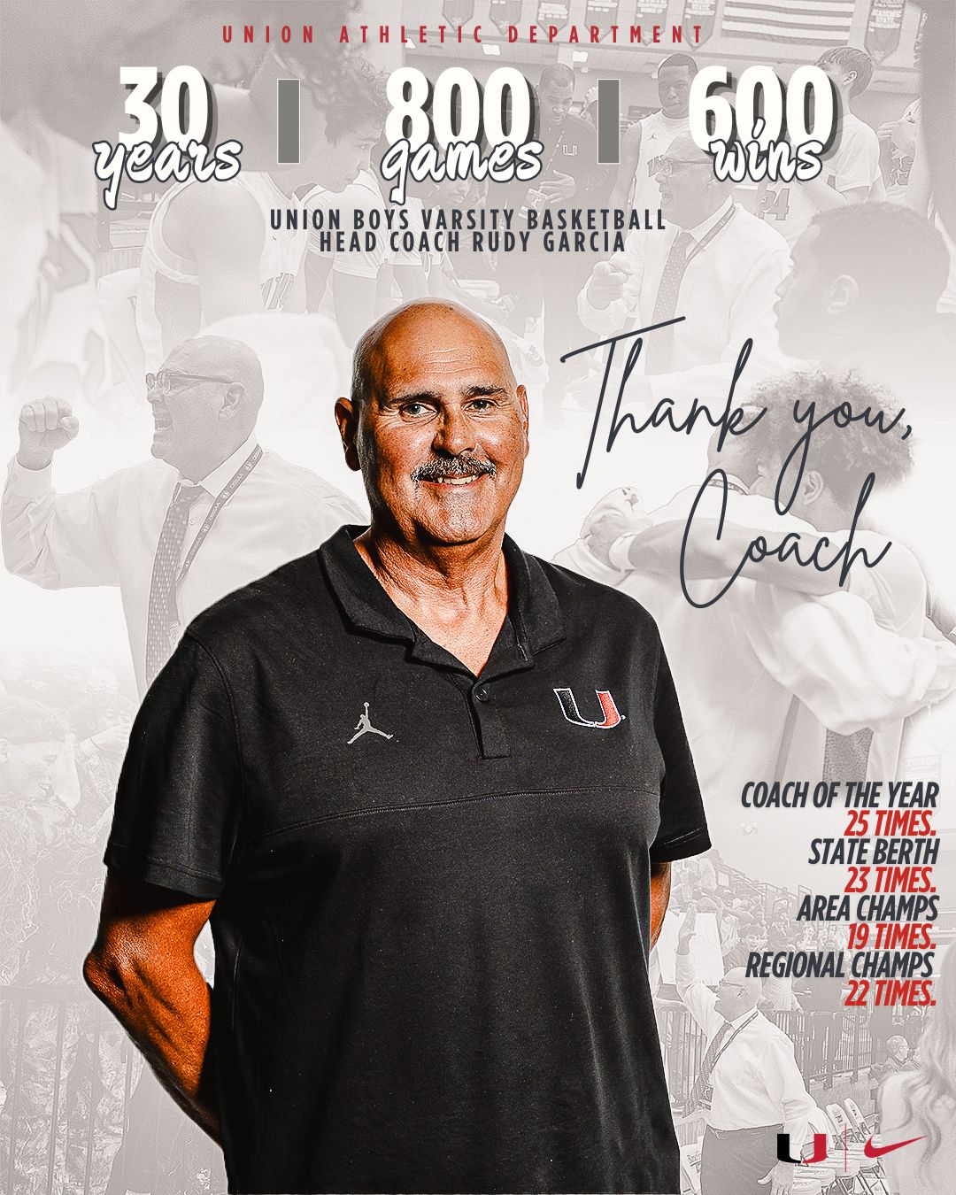 Union Boys Basketball Coach Rudy Garcia Announces Retirement | Campus ...