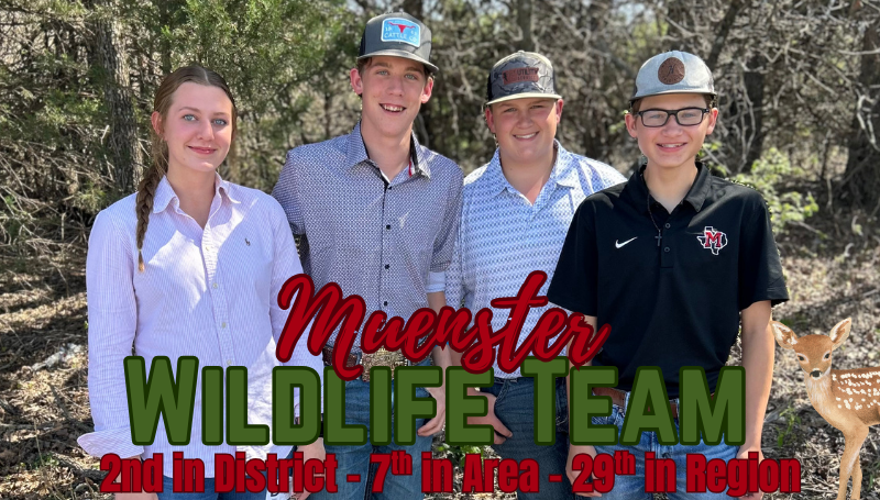 Muenster Wildlife Team - 2nd in District | Post Details