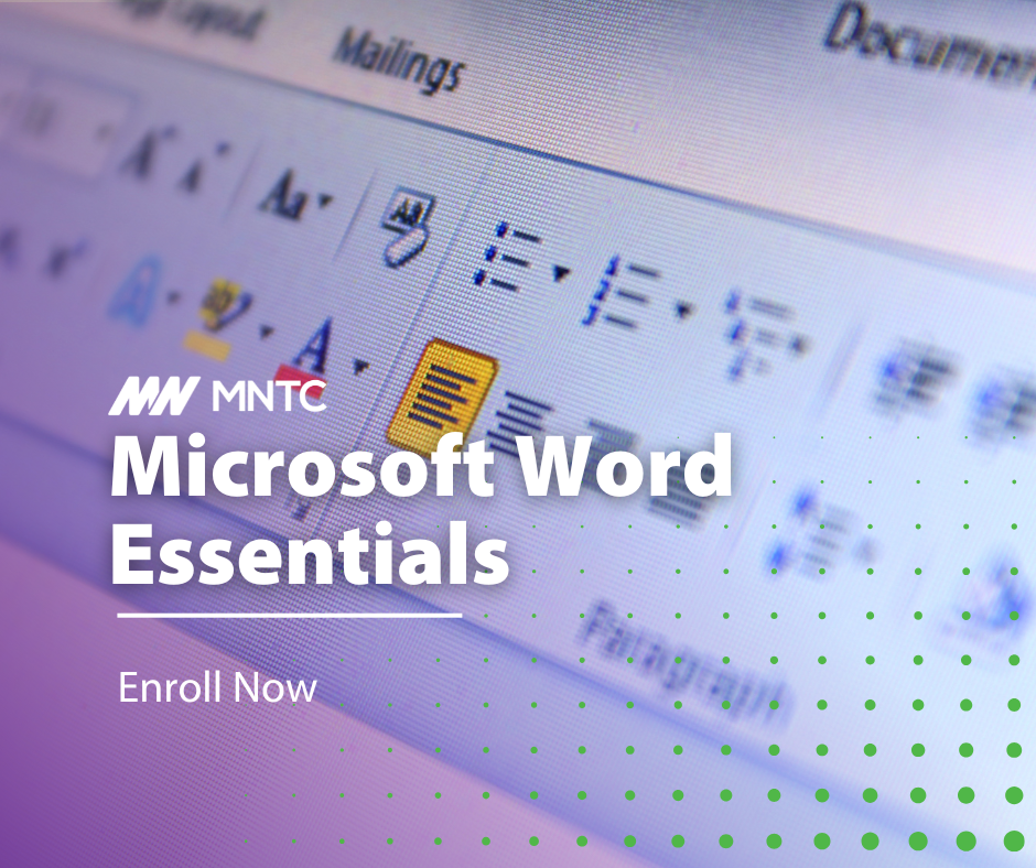Microsoft Word Essentials | MNTC short term class information.
