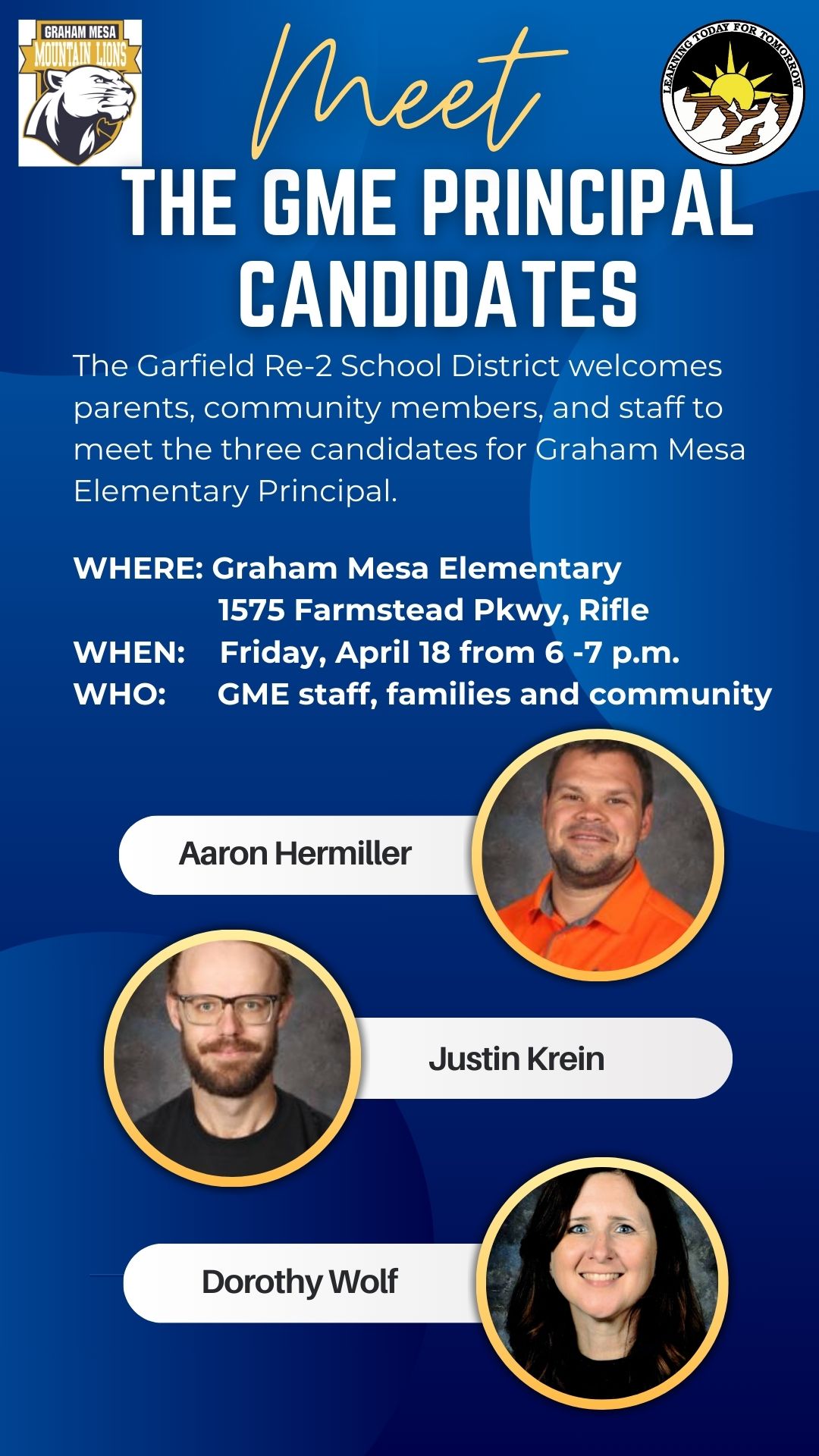 Meet the candidates for Graham Mesa Elementary Principal | Details