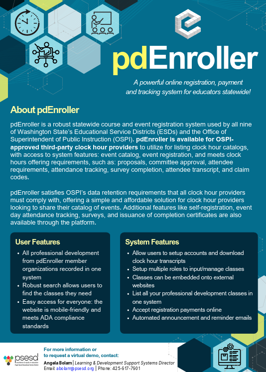 pdEnroller Overview and Features | News - Puget Sound Educational ...
