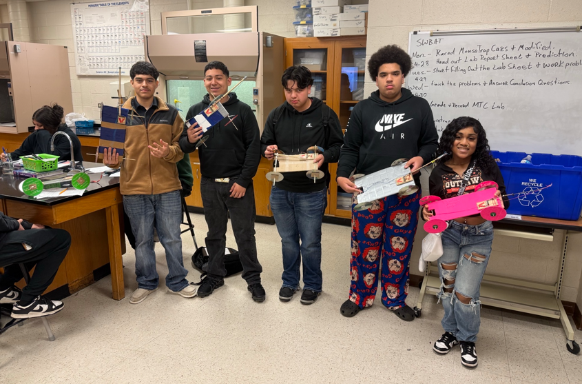 High School Science Students Study Kinetic Energy | Campus Life Details