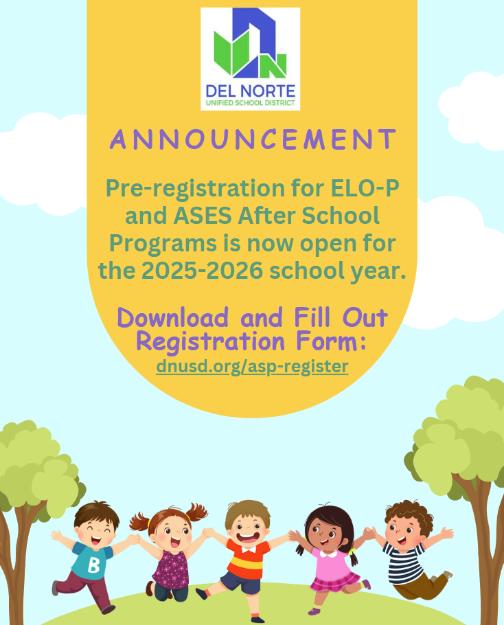 Announcement: 2025-2026 Pre-Registration for ELO-P and ASES After School Programs | News Detail