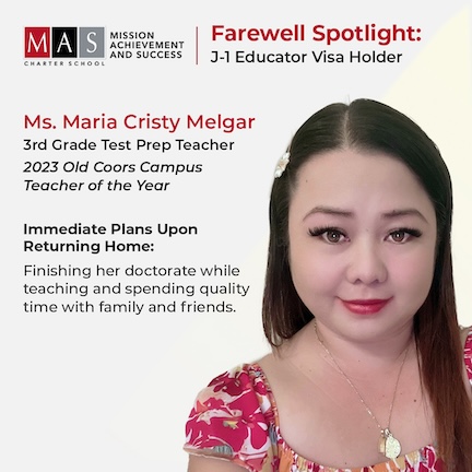 Educator Spotlight — Ms. Maria Cristy Melgar, 3rd Grade Test Prep ...