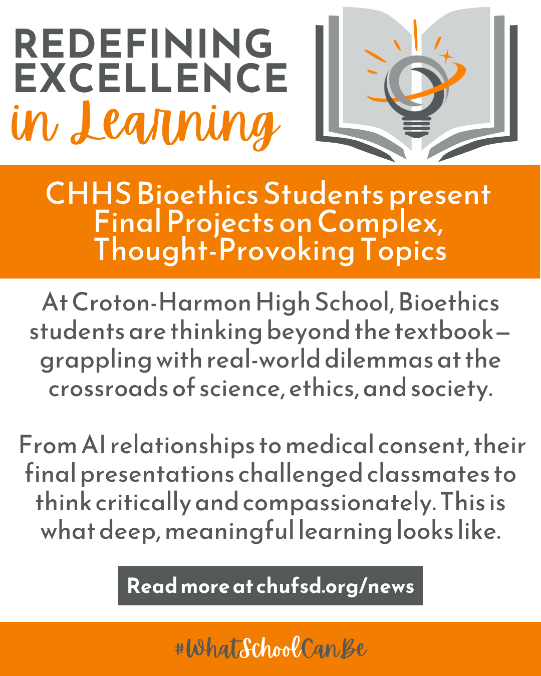 CHHS Bioethics Students Present Final Projects on Complex, Thought ...