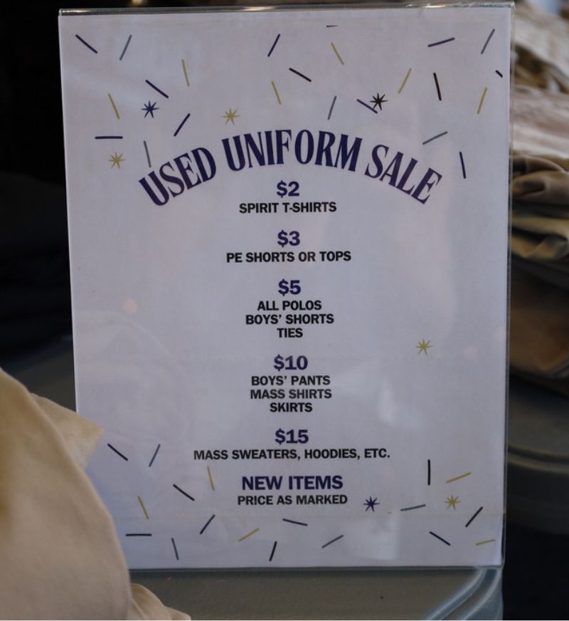 Used Uniform Sale - Notre Dame Preparatory