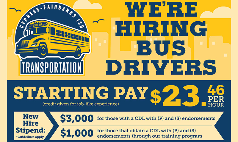 CFISD hiring bus drivers, boosts pay for 25-26 school year | CFISD News ...