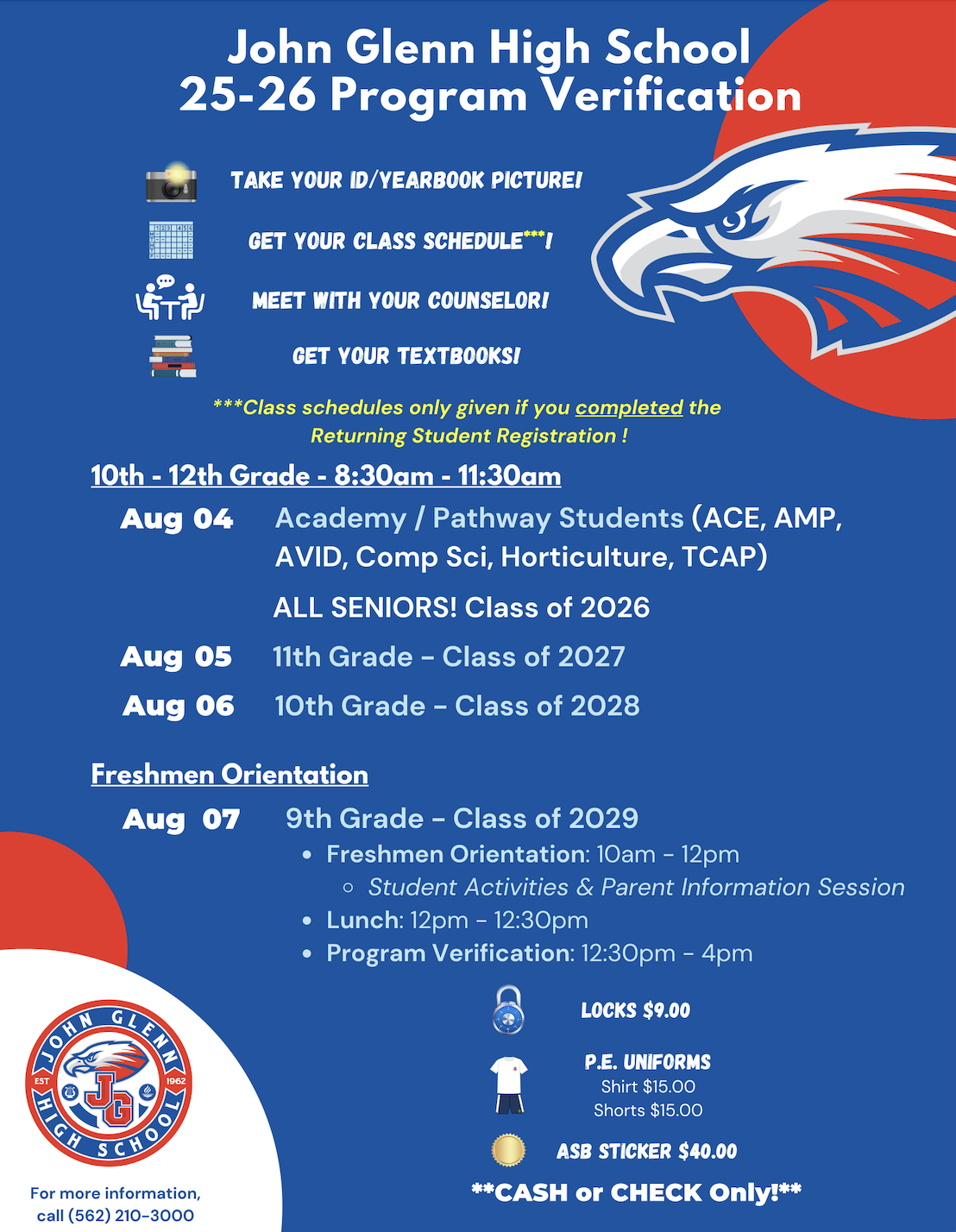 JGHS Program Verification | John Glenn News Details