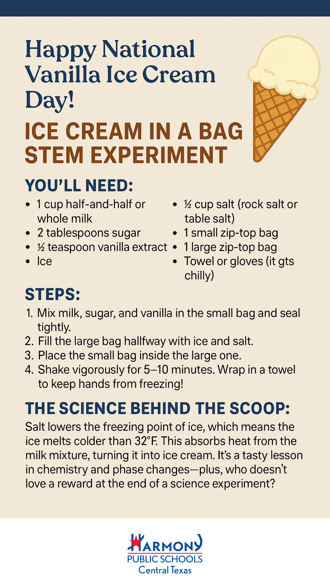 Celebrate National Vanilla Ice Cream Day with a Cool STEM Experiment ...