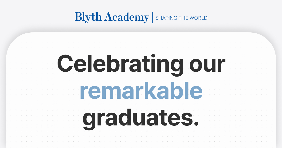 Class of 2025 - Blyth Academy | Top Private Schools in Ontario