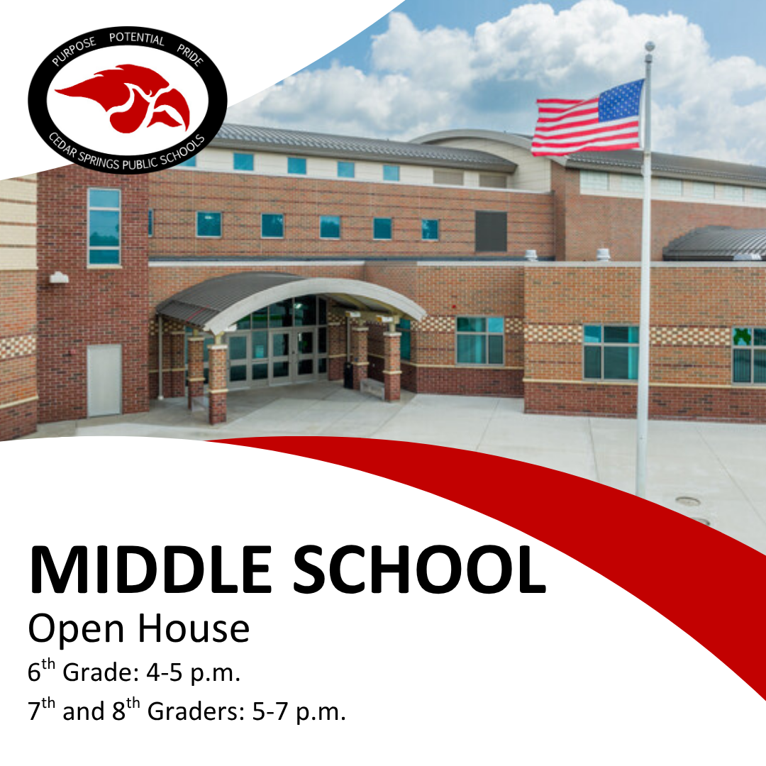 Middle School Open House – Monday, August 18, 2025 | Individual ...