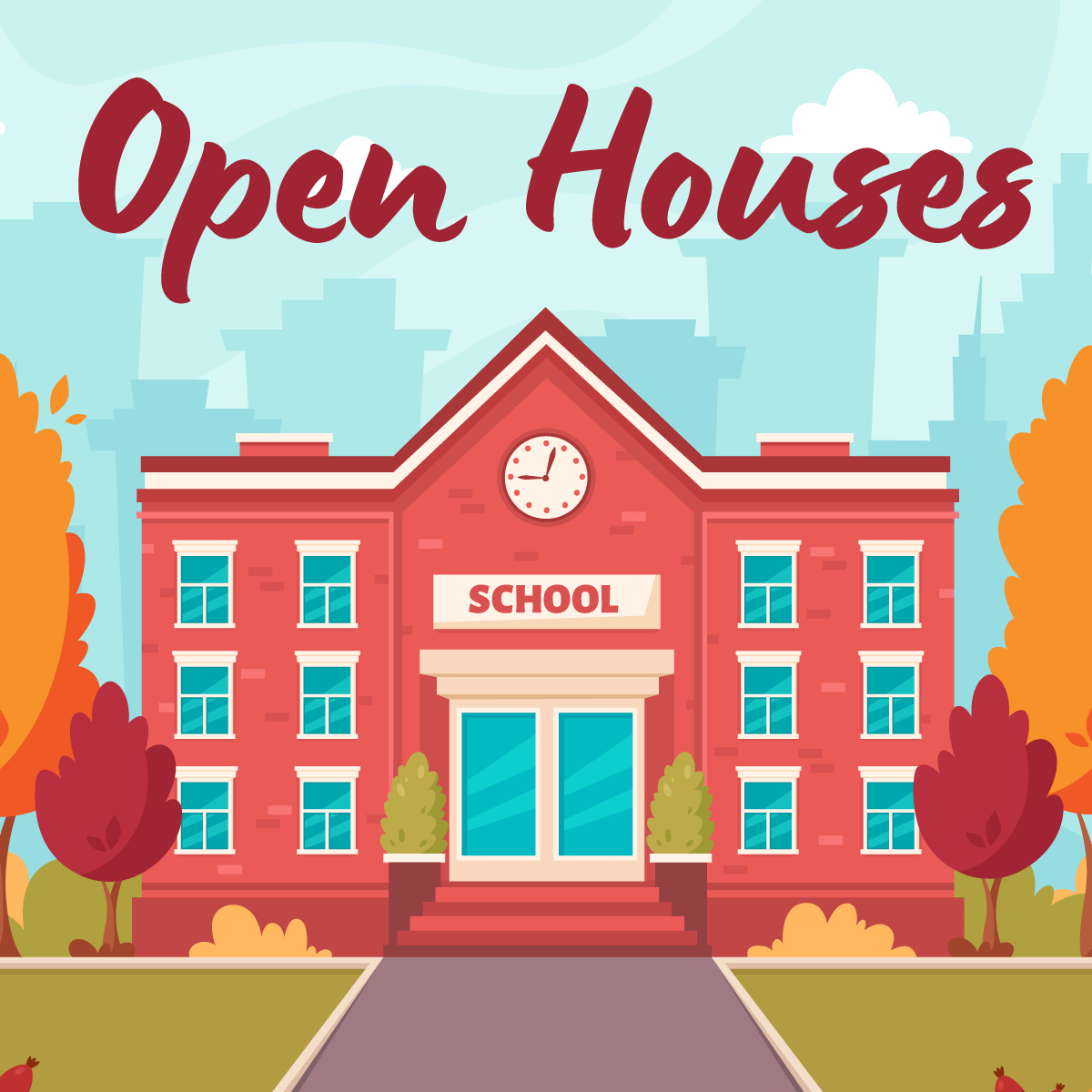 School Open House Cartoon