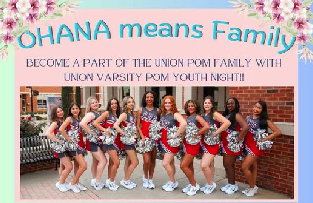 Young Girls Invited To Participate In Union Varsity Pom Youth Night ...