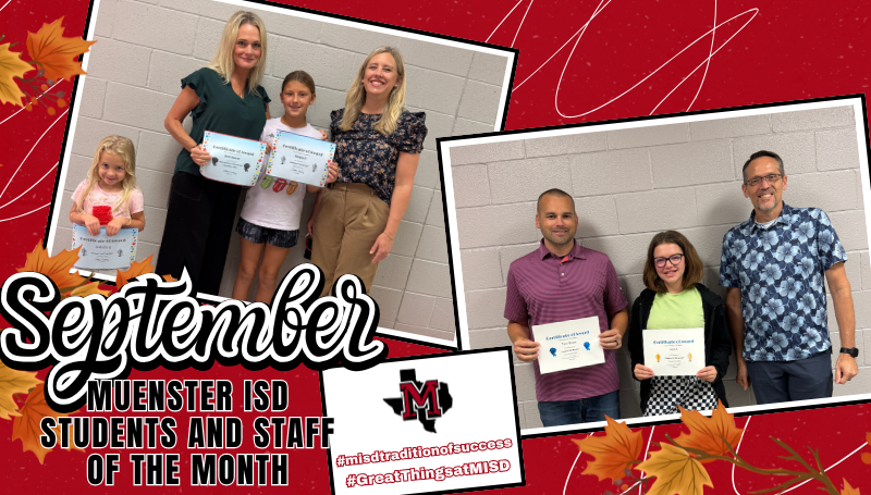 MISD Students and Staff of the Month - September 2025 | Post Details