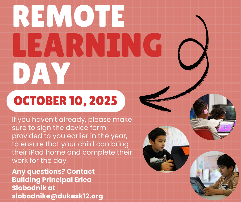 SAVE THE DATE: Remote Learning Day, October 10 | News Details