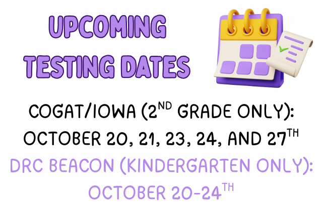 October Testing Dates | Details