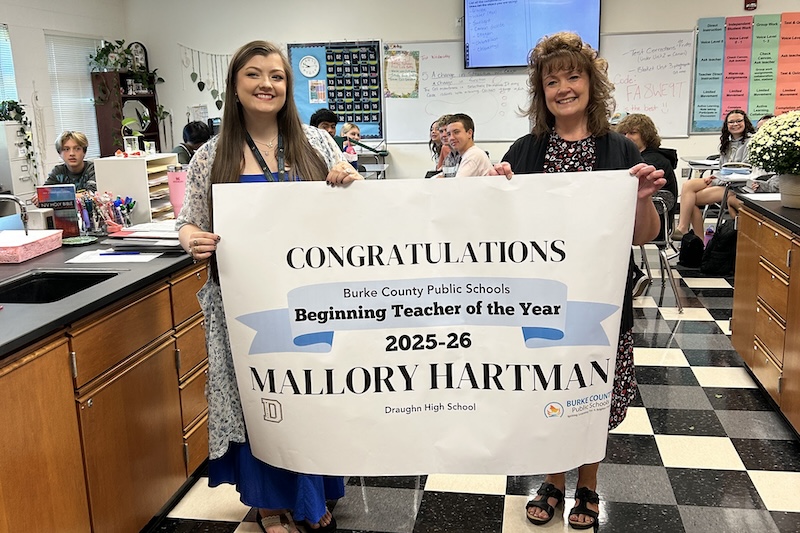 Draughn’s Hartman named Beginning Teacher of the Year | Post Details