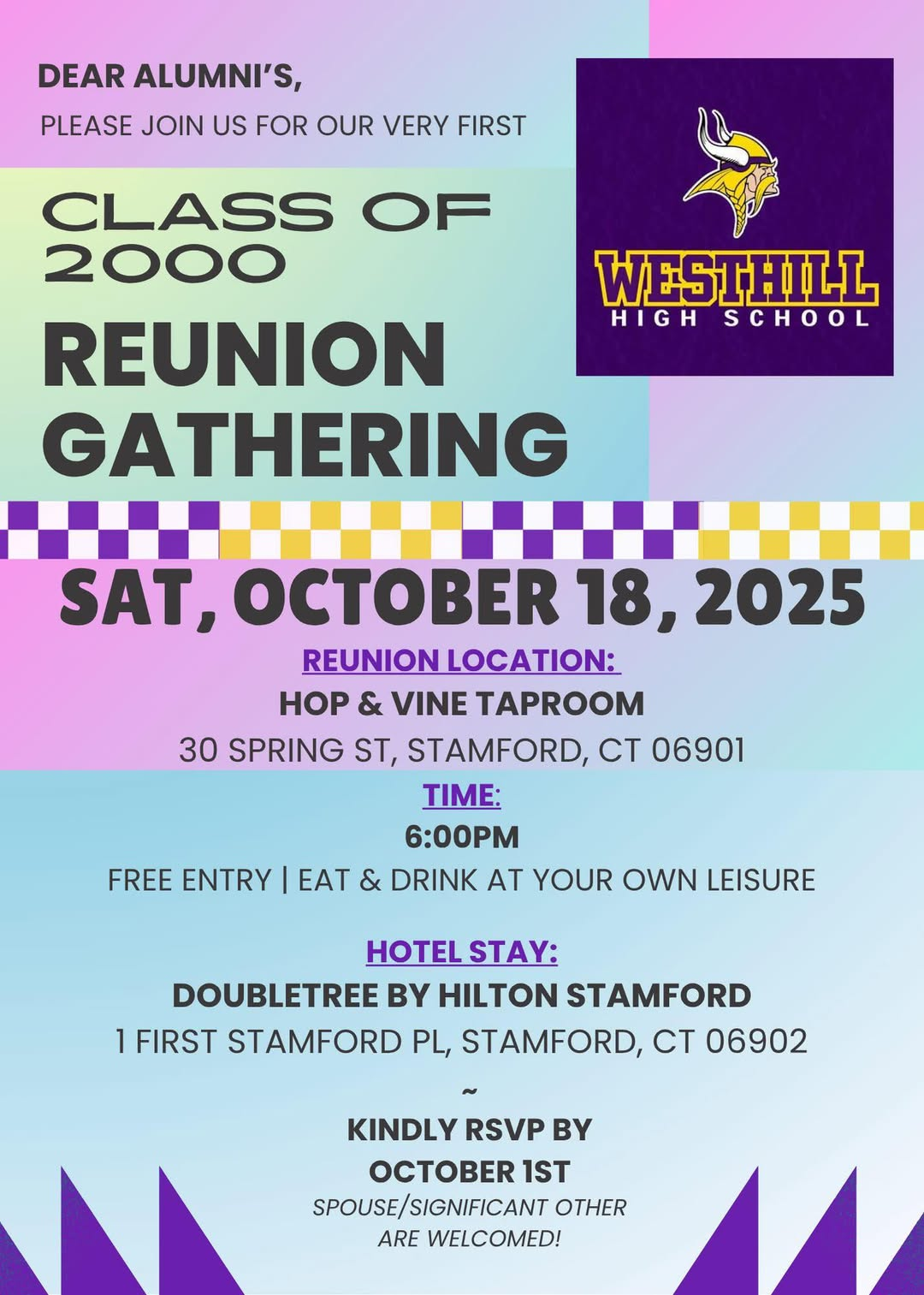 Class of 2000 Reunion - Saturday, October 18th 2025 | News