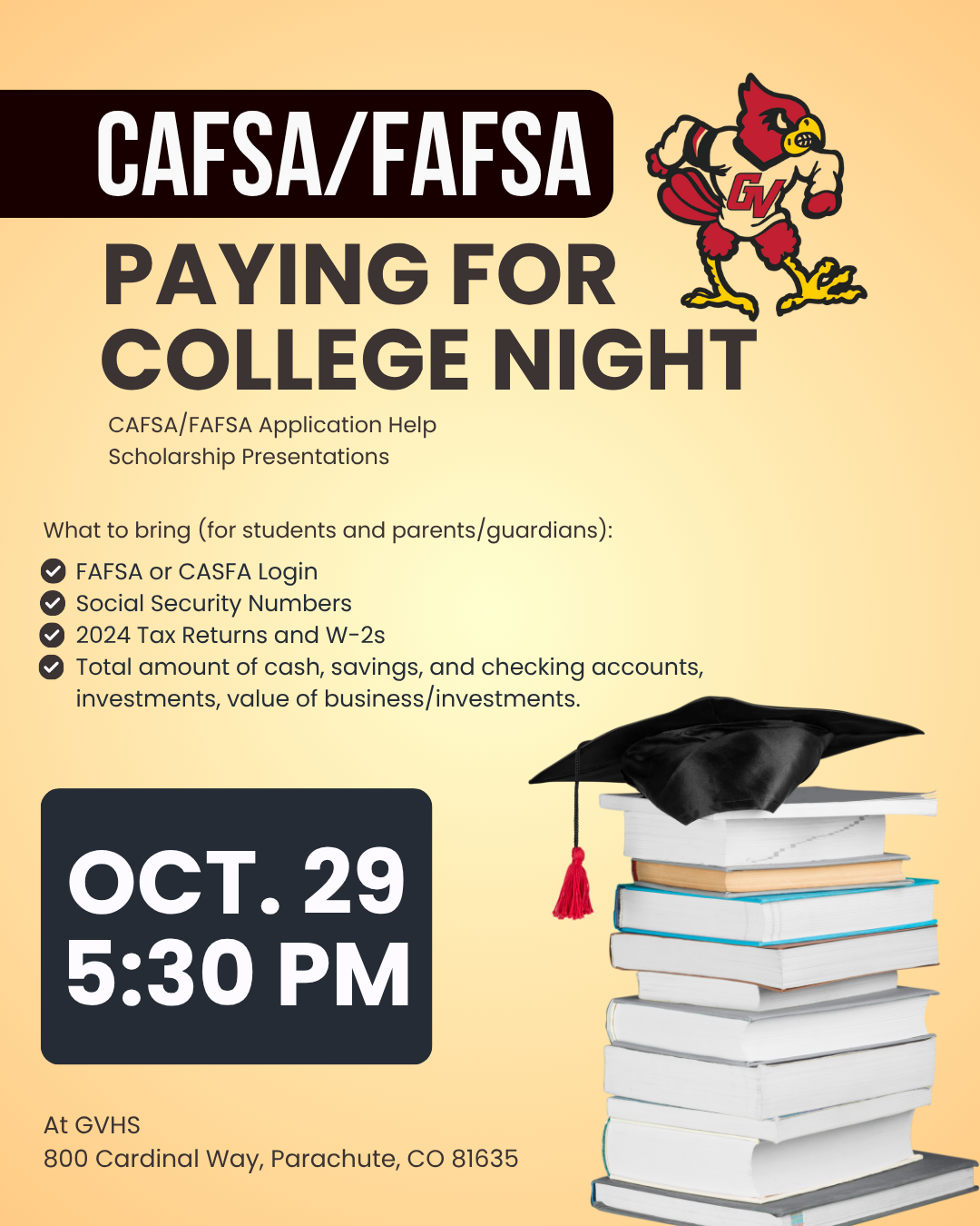 CAFSA/FAFSA Night Oct. 29 | News Information