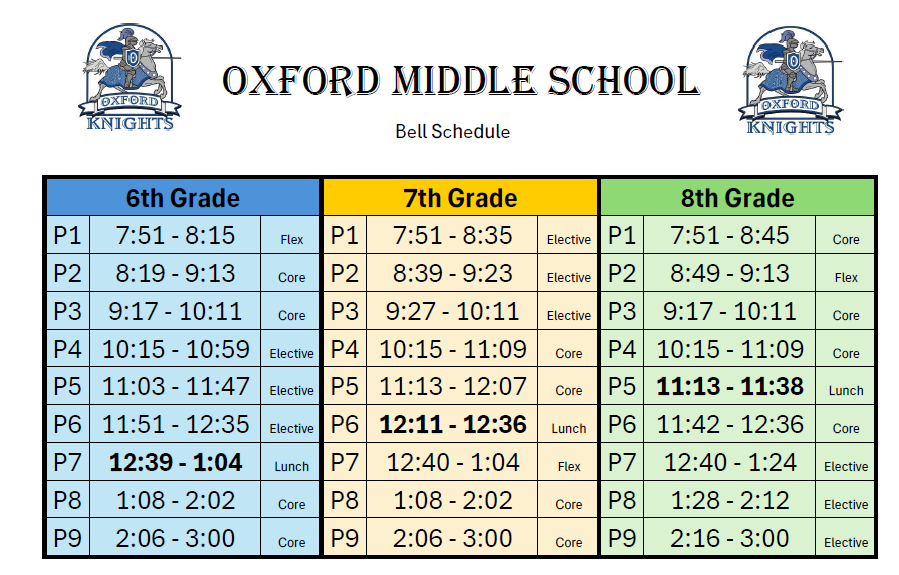 25 26 Bell Schedules | Details