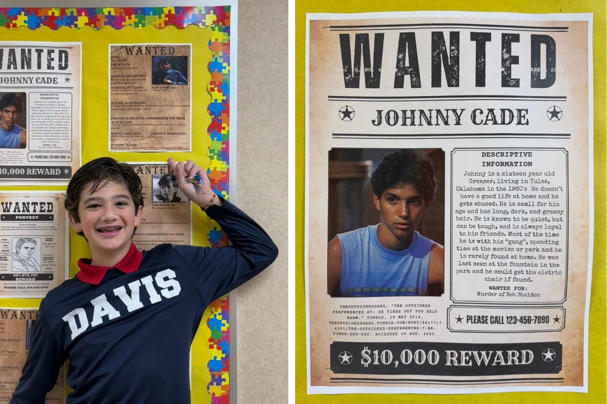 7th Graders Create Wanted Posters for The Outsiders | Details
