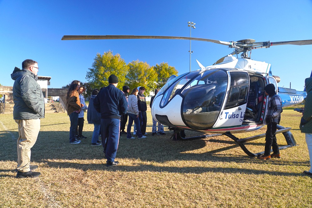 Aviation Students Learn More Tulsa Life Flight Helicopters | Campus ...