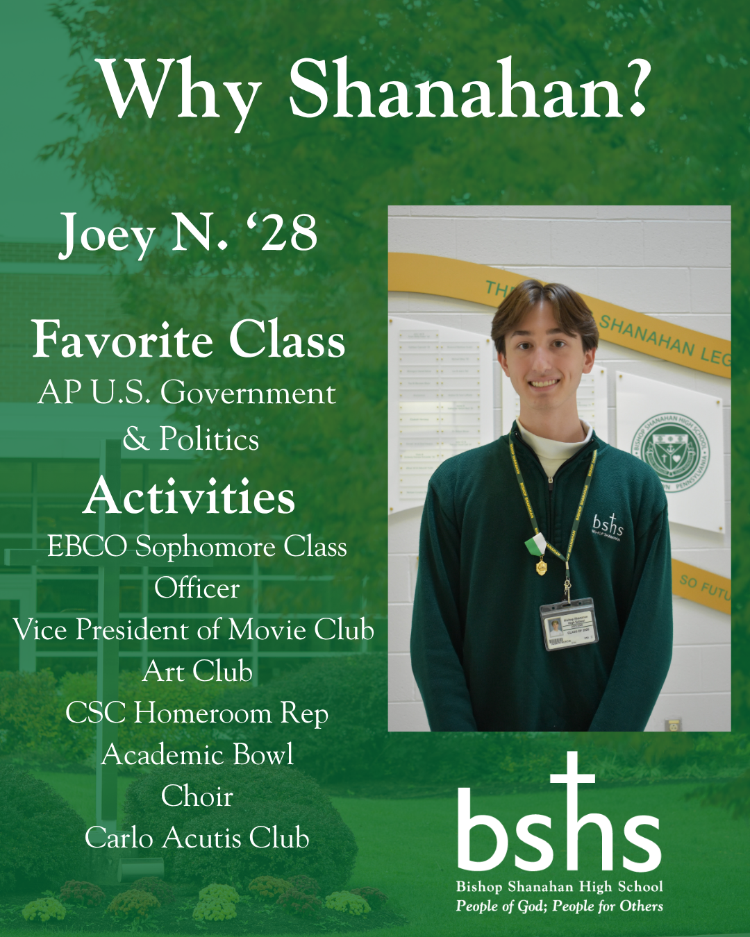 Why Shanahan? Meet Joey N. '26! | News
