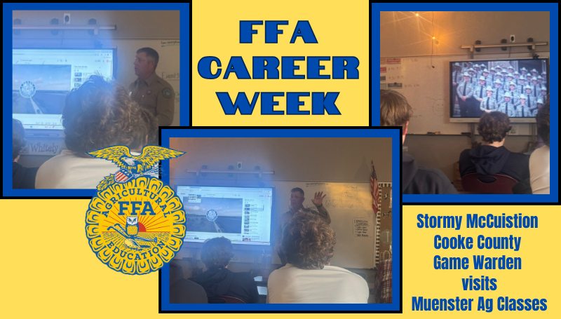 FFA Career Week - Cooke County Game Warden Visits Muenster Ag Classes ...
