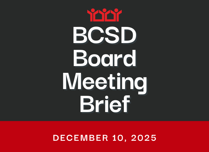 BCSD Board Meeting Brief – December 10 | News Article