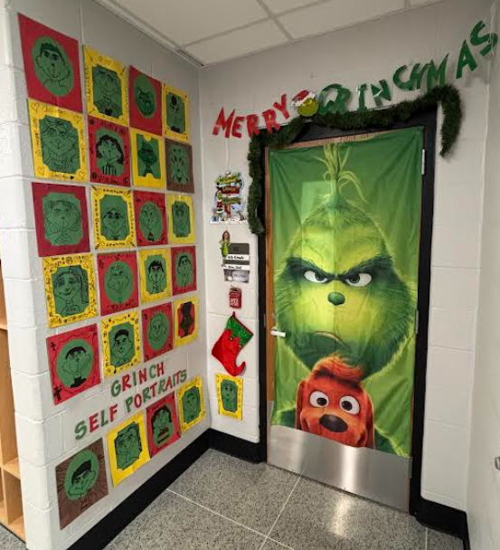 Grinch Self-Portraits Spread Holiday Cheer at Mintonye Elementary ...