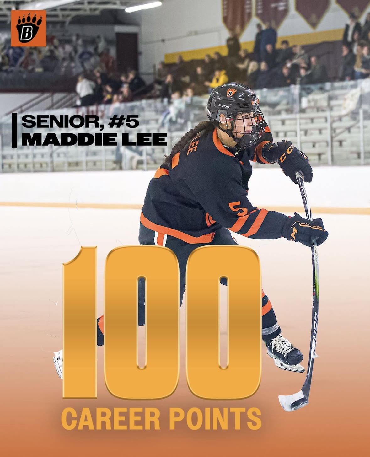 WBLAHS Girls' Hockey Player Scores 100th Career Point | Article
