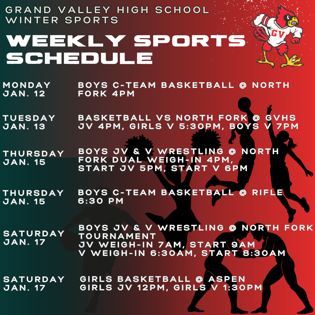 GVHS Weekly Winter Sports Schedule W4 | News Information