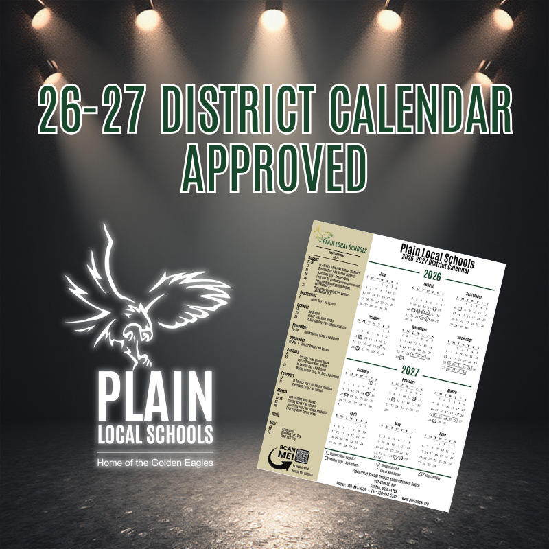 2026-2027 District Calendar | Post Detail - Plain Local Schools