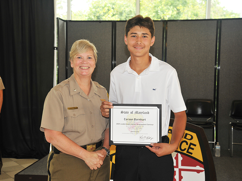 Carson Barnhart '27 Selected for Maryland State Police Leadership ...