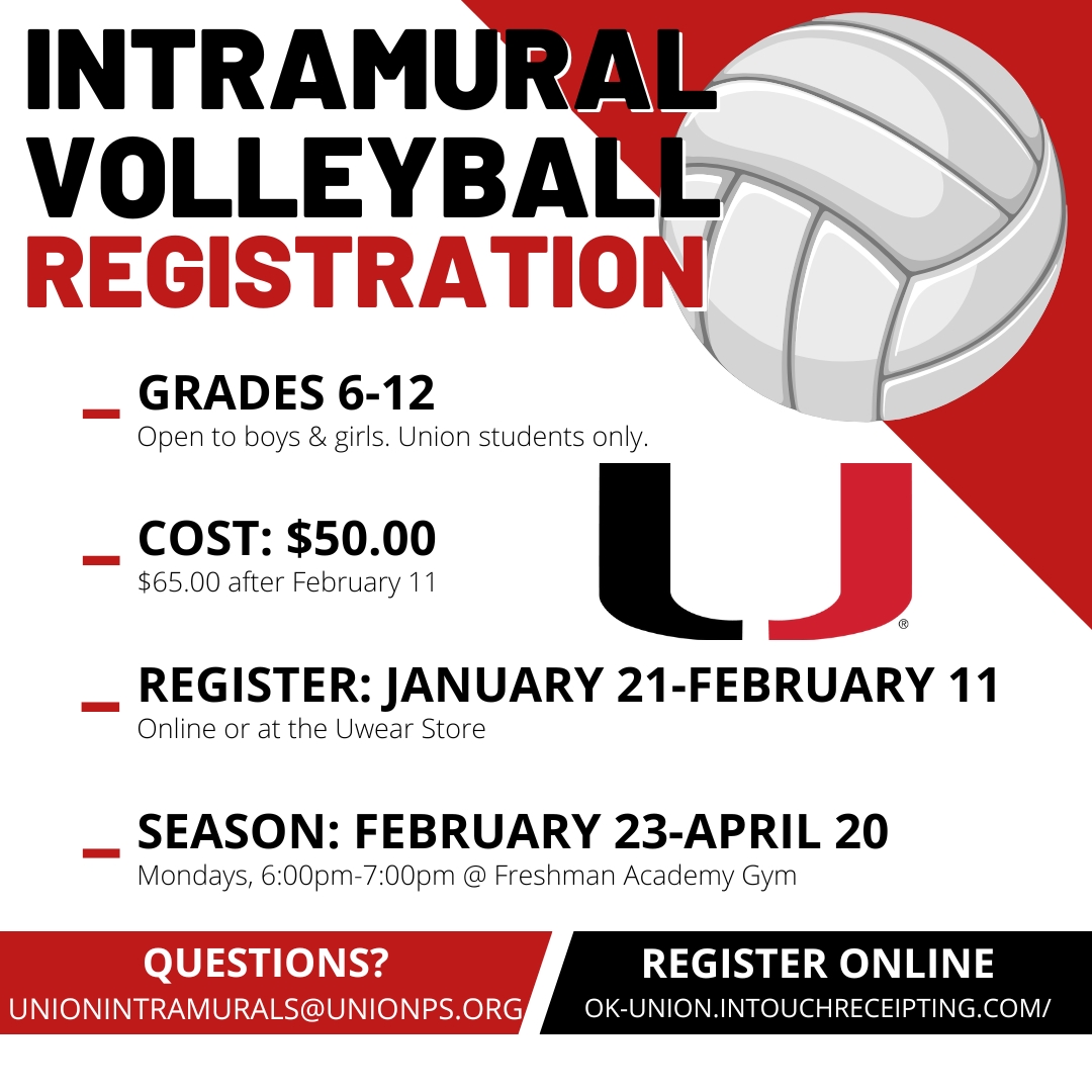 Registration Information For Volleyball Intramurals: Grades 6-12 ...