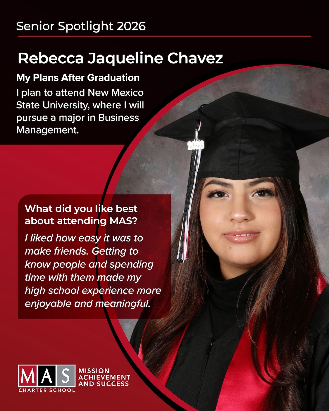 MAS Class of 2026 Senior Spotlight: Rebecca Jaqueline Chavez | Blog ...