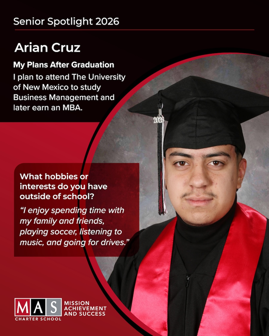 MAS Class of 2026 Senior Spotlight: Arian Cruz | News Landing Page