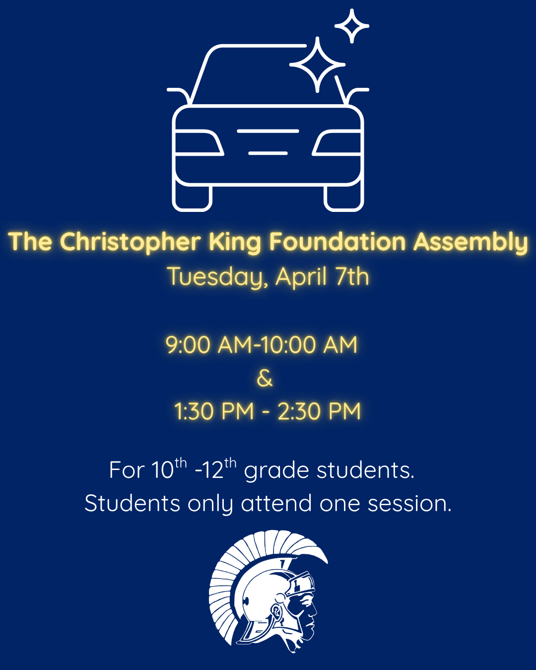 Christopher King Foundation Assembly on Tuesday, April 7th for 10th ...