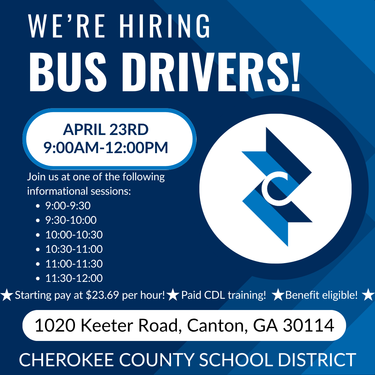 Learn More April 23 About Joining CCSD as a Bus Driver! | Post Detail