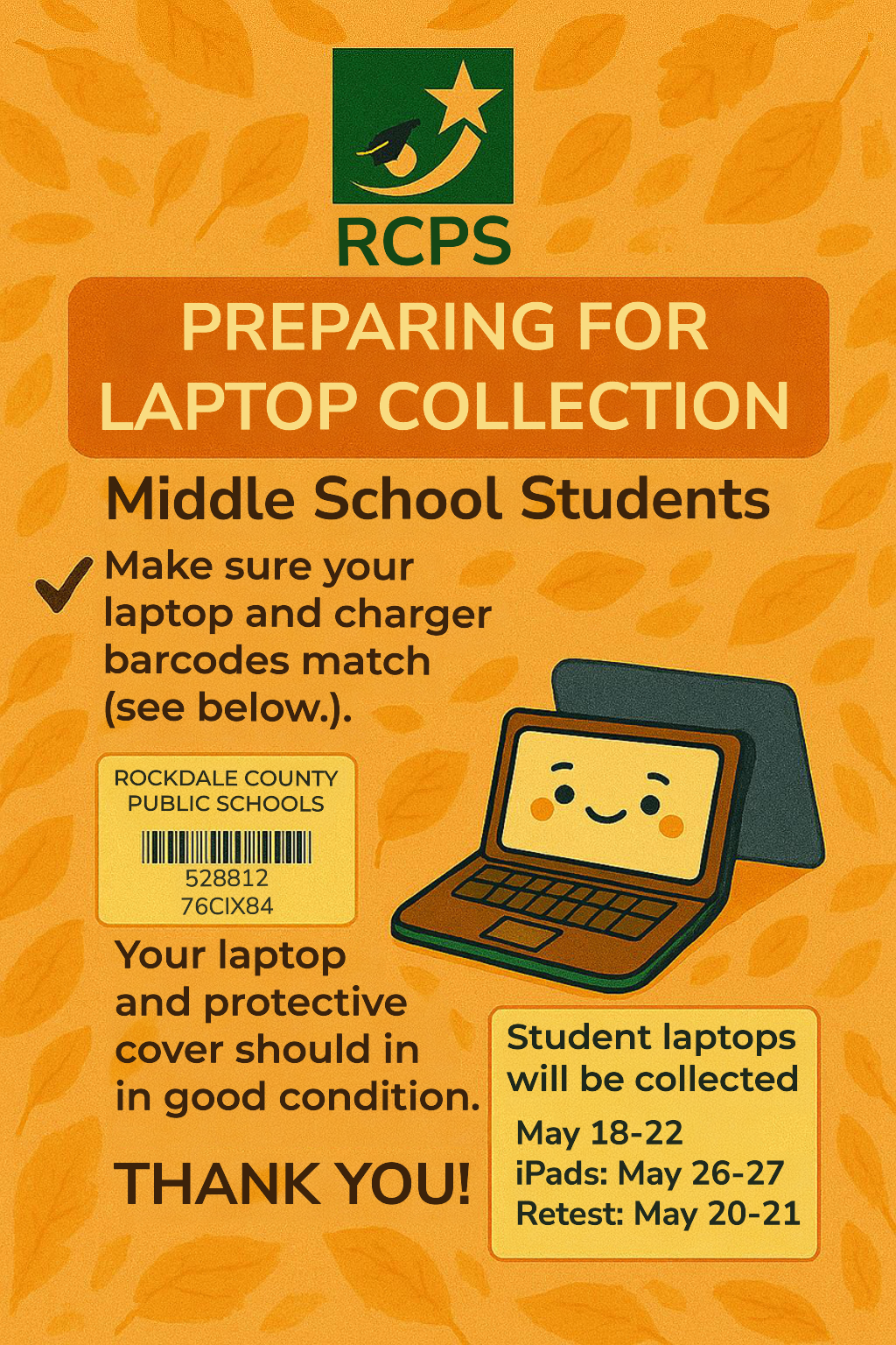 Student Laptop Collection/Recogida de Computadoras Portátiles de los ...